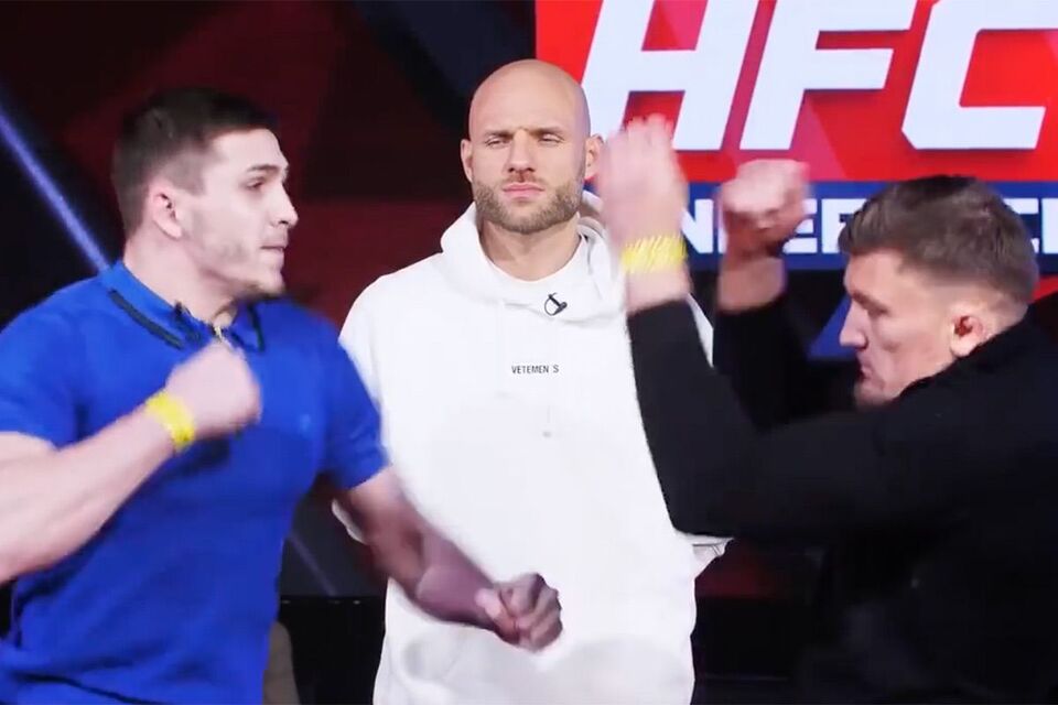 Staredown Alexander Yashin en Tamerlan Temirov loopt uit de hand | GvH